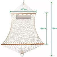 China Cozy Portable Folding Cotton Rope Mesh Hammock Bed for Outdoor Indoor Garden Camping for sale