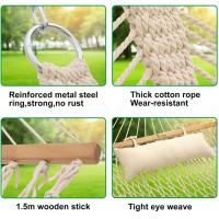 China Cozy Portable Folding Cotton Rope Mesh Hammock Bed for Outdoor Indoor Garden Camping for sale