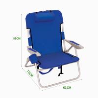 China Aluminum Outdoor Folding Beach Chair with Storage Pouch and Traditional Design Style for sale