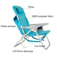 China Aluminum Outdoor Folding Beach Chair with Storage Pouch and Traditional Design Style for sale