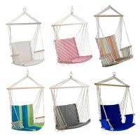 China Indoor and Outdoor Metal Frame Outdoor Swing Chair with Cotton Rope Hanging Hammock for sale