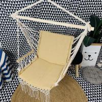 China Indoor and Outdoor Metal Frame Outdoor Swing Chair with Cotton Rope Hanging Hammock for sale