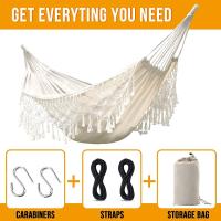 China Collapsible Ultralight Cotton Double Swing Hanging Hammock Bed for Camping and Garden for sale