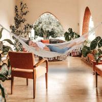 China Collapsible Ultralight Cotton Double Swing Hanging Hammock Bed for Camping and Garden for sale
