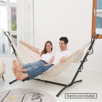 China Collapsible Ultralight Cotton Double Swing Hanging Hammock Bed for Camping and Garden for sale
