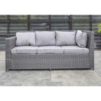China Garden Set AJUNION 8 Seater Outdoor Furniture Rattan Corner Lounge Sofa Set for Backyard for sale