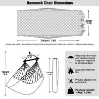 China Outdoor Garden Portable Hanging Cotton Rope Hammock Chair with Tassel Wood Stand for sale