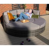 China Adjustable Dining Table Wicker Woven Sofa Set for Outdoor Daybed Furniture by AJUNION for sale