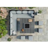 China L96xW49xH35cm Bench Size Modern Sectional Corner Lounge Patio Furniture with Fire Pit for sale