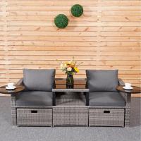 China Garden Backyard Lounge Sofa Set with PE Wicker Rattan in Various Sectional Design for sale