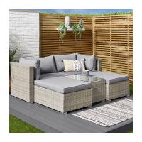 China 5 Piece Wicker Rattan Modular Outdoor Sofa Modern Design Style L70xW40xH39cm Table Size for sale