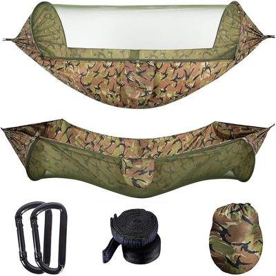 China Lightweight Portable Camping Parachute Hammock with Mosquito Net and Polyester Fiber for sale