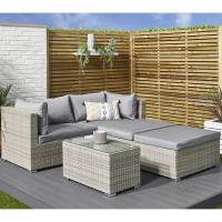 China 5 Piece Wicker Rattan Modular Outdoor Sofa Modern Design Style L70xW40xH39cm Table Size for sale