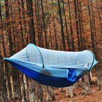 China Lightweight Portable Camping Parachute Hammock with Mosquito Net and Polyester Fiber for sale