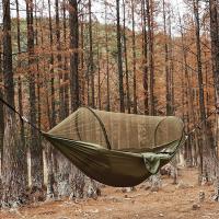 China Lightweight Portable Camping Parachute Hammock with Mosquito Net and Polyester Fiber for sale