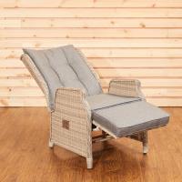China Adjustable Backrest Garden Sofa AJUNION Wicker Rattan Patio Furniture with Side Table for sale