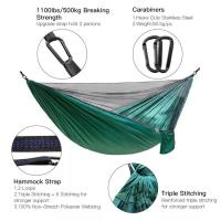 China Outdoor Garden Lightweight Nylon Green Camping Parachute Hammock with Mosquito Net for sale