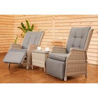 China Adjustable Backrest Garden Sofa AJUNION Wicker Rattan Patio Furniture with Side Table for sale
