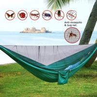 China Outdoor Garden Lightweight Nylon Green Camping Parachute Hammock with Mosquito Net for sale