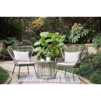 China Modern Design AJUNION 2 Seating Wicker Rattan Chair for Bistro Set Poolside Furniture for sale