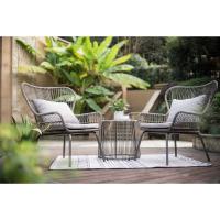 China Modern Design AJUNION 2 Seating Wicker Rattan Chair for Bistro Set Poolside Furniture for sale