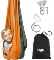 China Mail Packing Kids Children Double Therapy Sensory Aerial Yoga Hammock Swing Custom Logo for sale