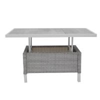 China Modern Style 4 Piece Outdoor Rattan Furniture Lounge Set with L193xW71xH77cm Sofa Size for sale