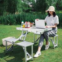 China General Portable Space-saving One-piece Camping Table and Chair Set for Outdoor Travel for sale
