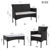 China Y Mail Packing Woven Patio Set All Weather Rattan Garden Furniture by AJUNION for sale