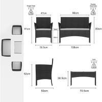 China Y Mail Packing Woven Patio Set All Weather Rattan Garden Furniture by AJUNION for sale