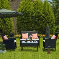 China Y Mail Packing Woven Patio Set All Weather Rattan Garden Furniture by AJUNION for sale