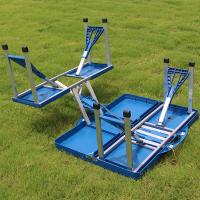 China Outdoor Travel Foldable Portable Plastic Metal Table and Chair Set with Custom Logo for sale