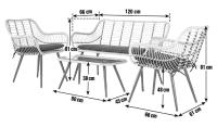 China Transform Your Garden with AJUNION 4 Piece All Weather Wicker Outdoor Furniture Set for sale