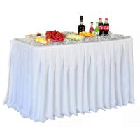 China Portable Folding Table for Party Hotel Camping Square HDPE Plastic Metal Chill Ice Cooler for sale