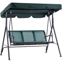 China Outdoor Furniture Adult Metal Teslin Fabric 3 Seater Hammock Swing Chair with Canopy for sale