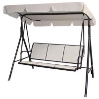 China Outdoor Furniture Adult Metal Teslin Fabric 3 Seater Hammock Swing Chair with Canopy for sale
