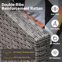 China AJUNION PE Rattan Outdoor Lounge Sofa Set for Your Garden 16.2'' H X 23.62'' W X 21.85'' D for sale