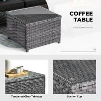 China AJUNION PE Rattan Outdoor Lounge Sofa Set for Your Garden 16.2'' H X 23.62'' W X 21.85'' D for sale