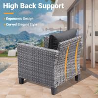 China AJUNION PE Rattan Outdoor Lounge Sofa Set for Your Garden 16.2'' H X 23.62'' W X 21.85'' D for sale