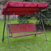 China Outdoor Furniture Adult Metal Teslin Fabric 3 Seater Hammock Swing Chair with Canopy for sale