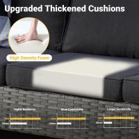 China AJUNION PE Rattan Outdoor Lounge Sofa Set for Your Garden 16.2'' H X 23.62'' W X 21.85'' D for sale