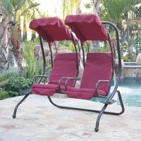 China Metal Double 2 Seater Loveseat Hanging Swing Chair with Canopy Enjoy the Outdoors in Comfort for sale