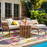 China Leisure Outdoor Garden Set with Handmade Wicker Woven Furniture and Sectional Sofa for sale