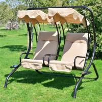 China Metal Double 2 Seater Loveseat Hanging Swing Chair with Canopy Enjoy the Outdoors in Comfort for sale