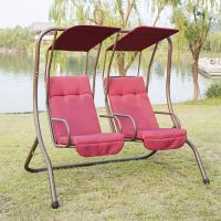 China Metal Double 2 Seater Loveseat Hanging Swing Chair with Canopy Enjoy the Outdoors in Comfort for sale