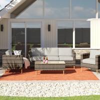 China 27.5'' H X 30'' W X 29'' D Chair Size Rattan Garden Furniture Set for Outdoor Living for sale