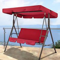 China Outdoor Garden Patio School 3 Seater Hanging Hammock Swing Chair with Canopy in Metal for sale