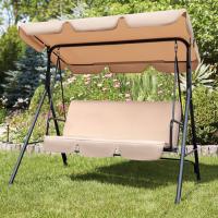 China Outdoor Garden Patio School 3 Seater Hanging Hammock Swing Chair with Canopy in Metal for sale