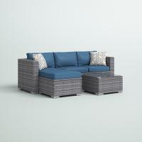 China Rattan Sofa Sectional Lounge Set 24'' H X 78'' W X 50.78'' D for Outdoor Relaxation for sale