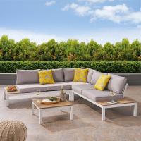 China 120.16 lb. Overall Product Weight AJUNION Outdoor Sectional Sofa Set for Patio Lounge for sale